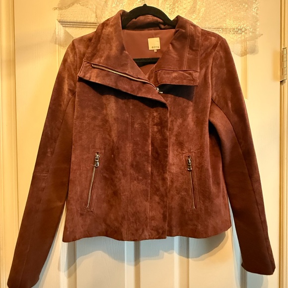 ecru | Jackets & Coats | Ecru Womens 0 Leather Jacket Deep Brown | Poshmark